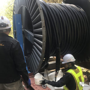 Cables burial work - Japan Grid